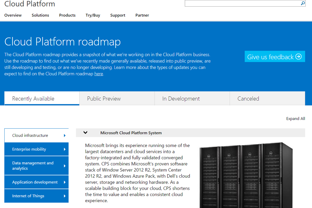 MicrosoftのCloud platform roadmap | ブチザッキ